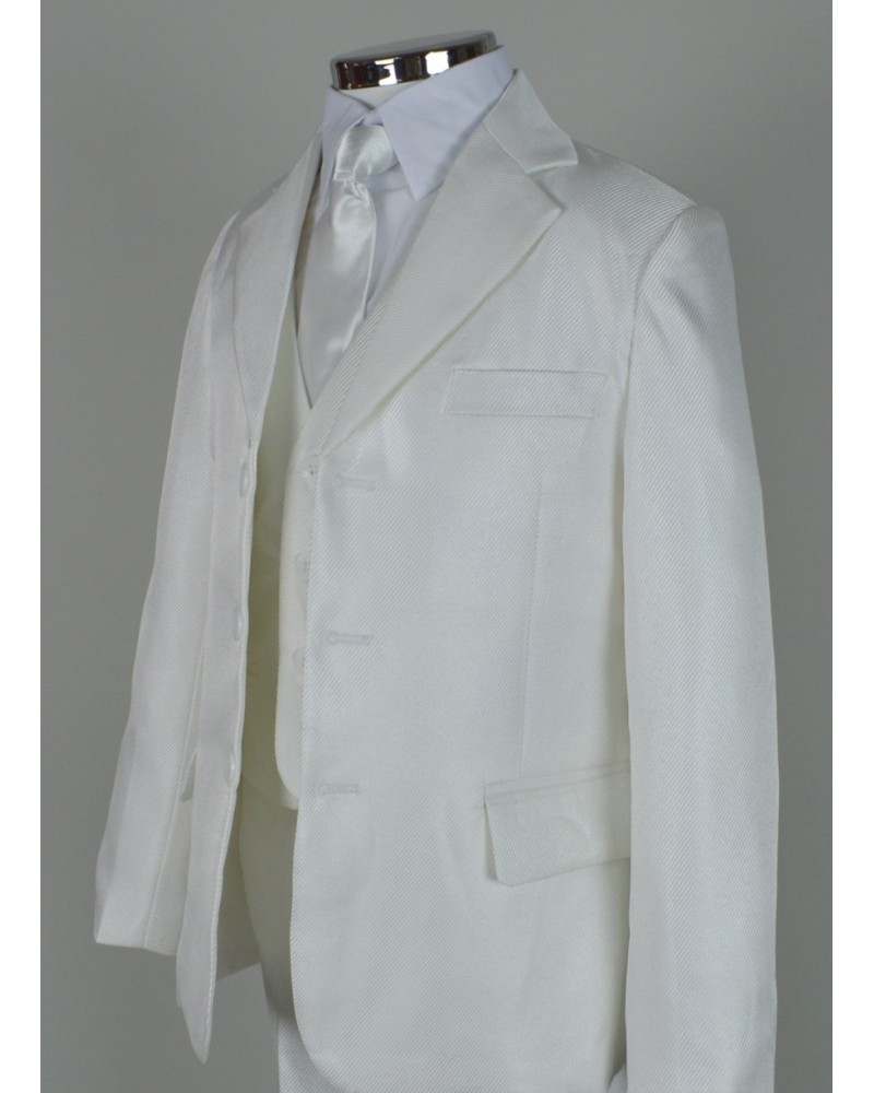 Costard Cérémonie Garçon Écru 5 Pièces - Élégance & Confort