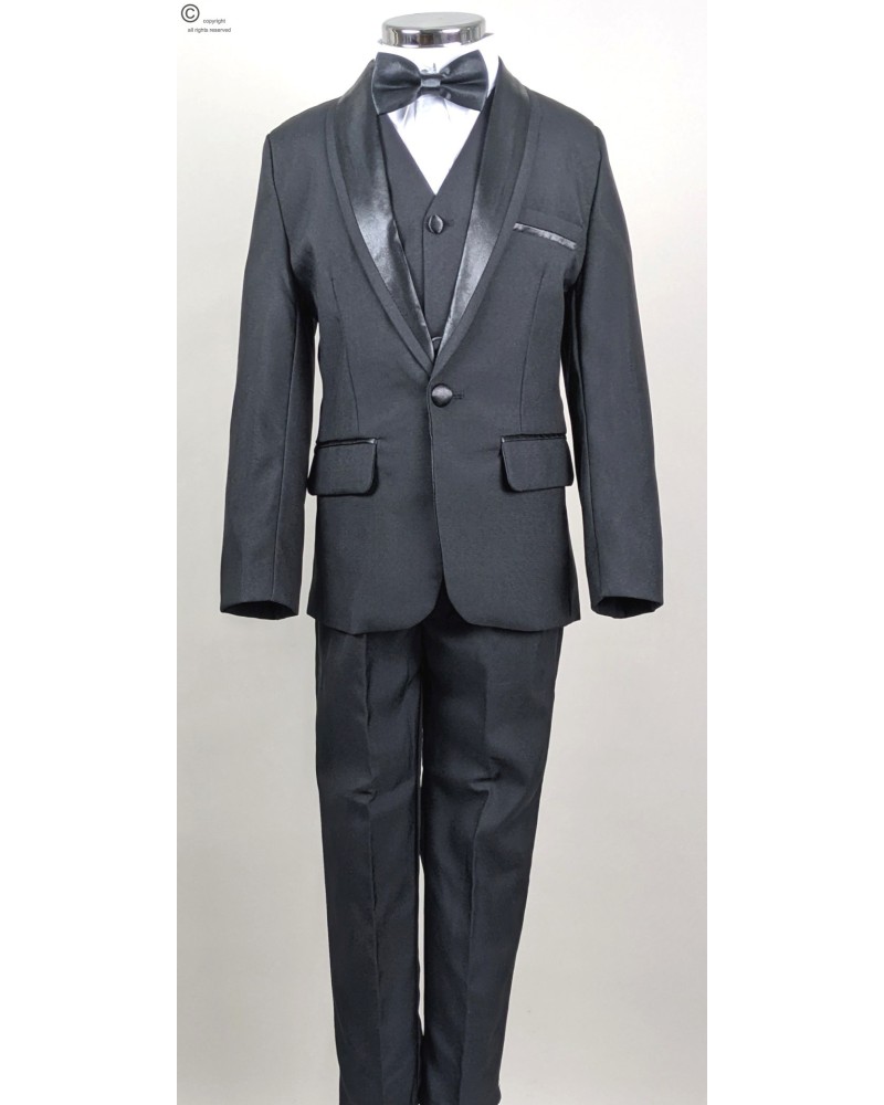 Costume enfant noir avec col châle - Carrefour des Cérémonies
