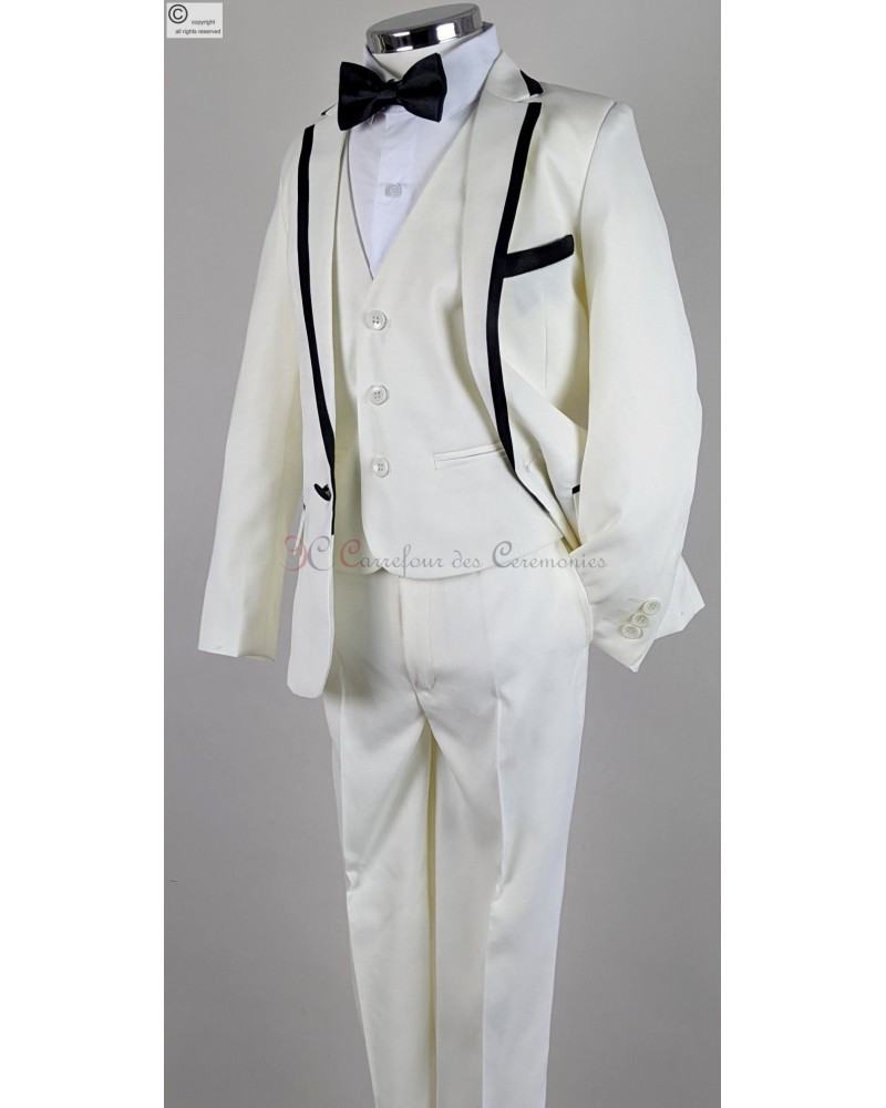 Costard Tendance Garçon écru - Confort Suprême