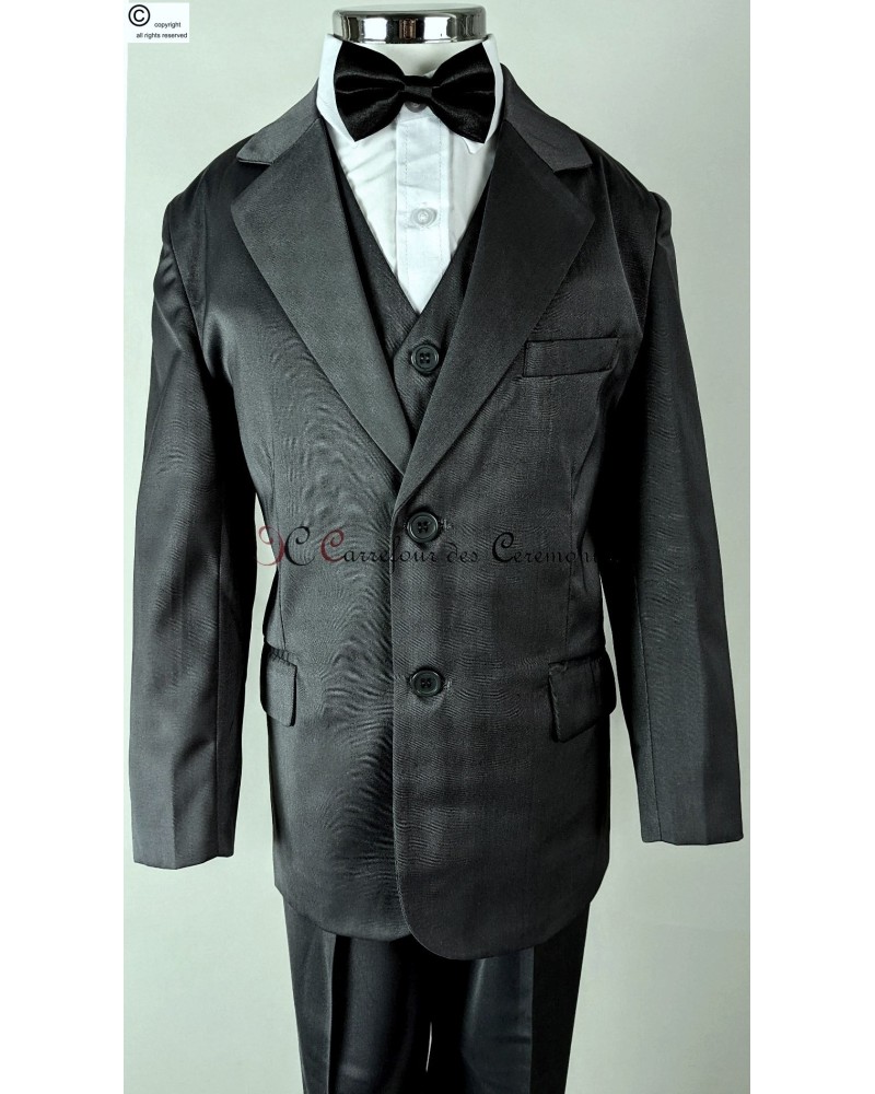 Costard enfant en satin noir - Carrefour Cérémonie