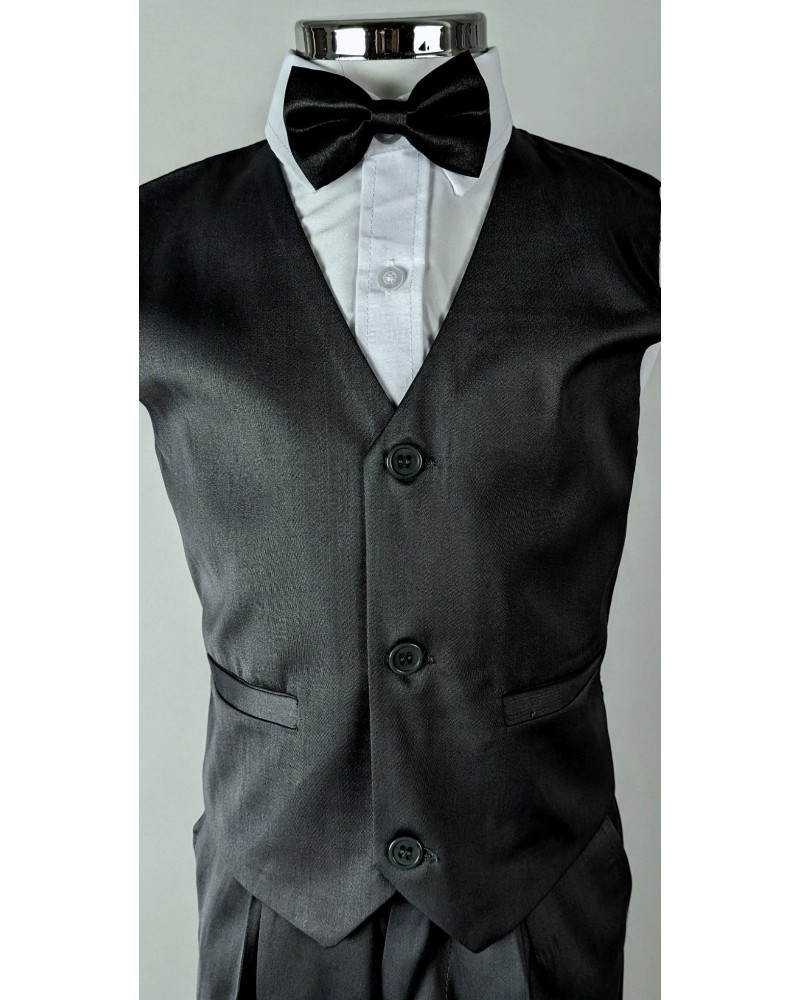 Costard enfant en satin noir - Carrefour Cérémonie