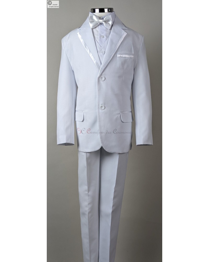 Tenue de communion blanc fashion pour garçon