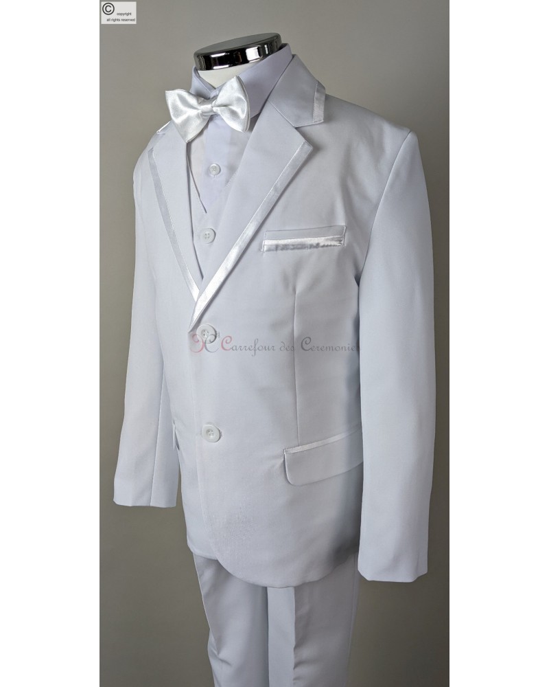 Tenue de communion blanc fashion pour garçon