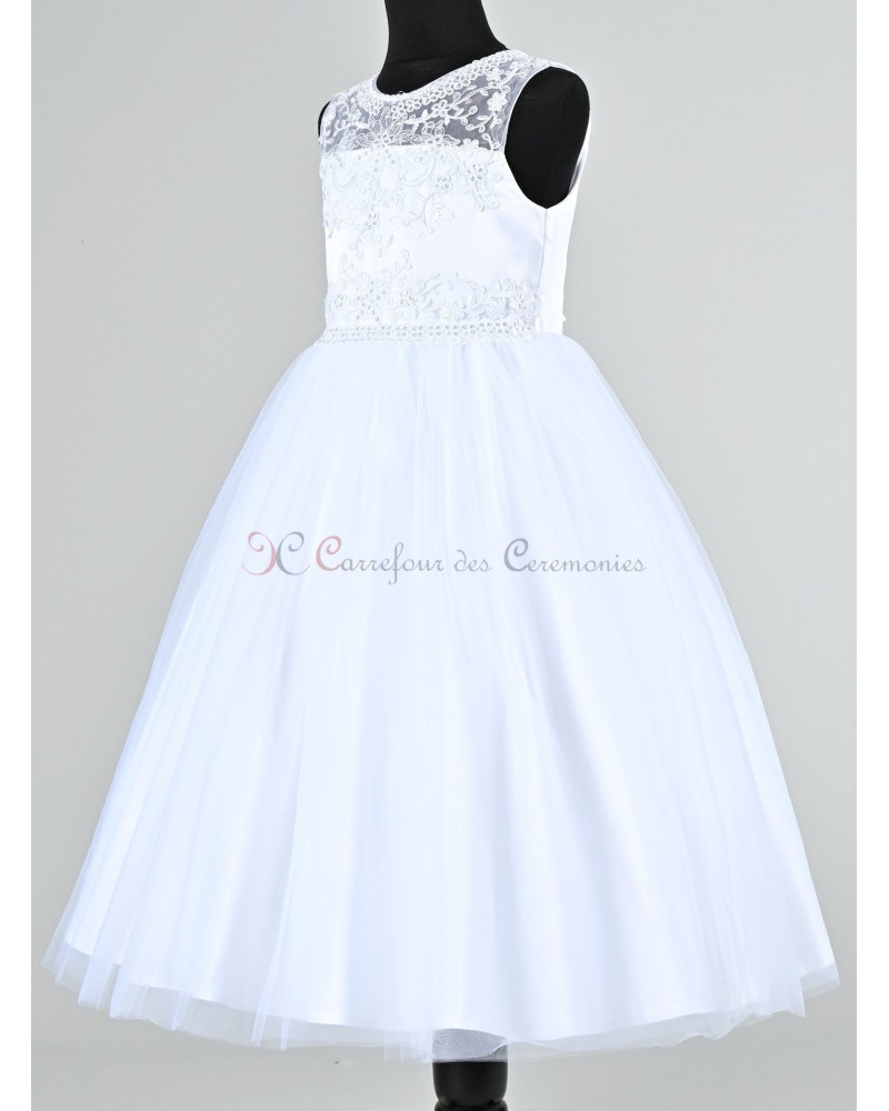 Robe communion fille Blanche - Carrefour des cérémonies