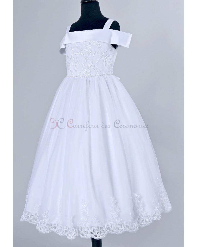 Robe de Communion Aya - Élégance et Raffinement pour Filles