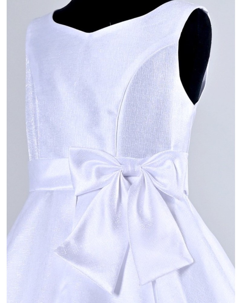Robe Communion Marlene Satin Blanc – Pureté et Élégance
