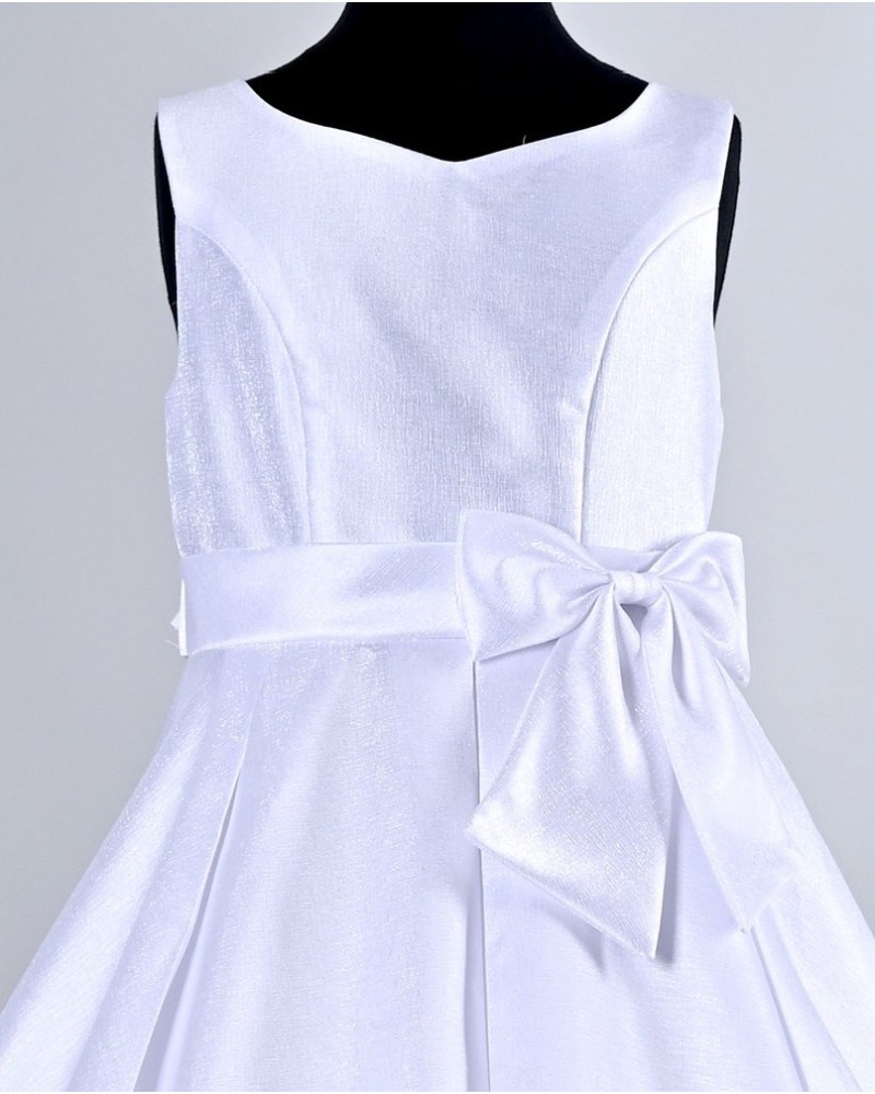 Robe Communion Marlene Satin Blanc – Pureté et Élégance