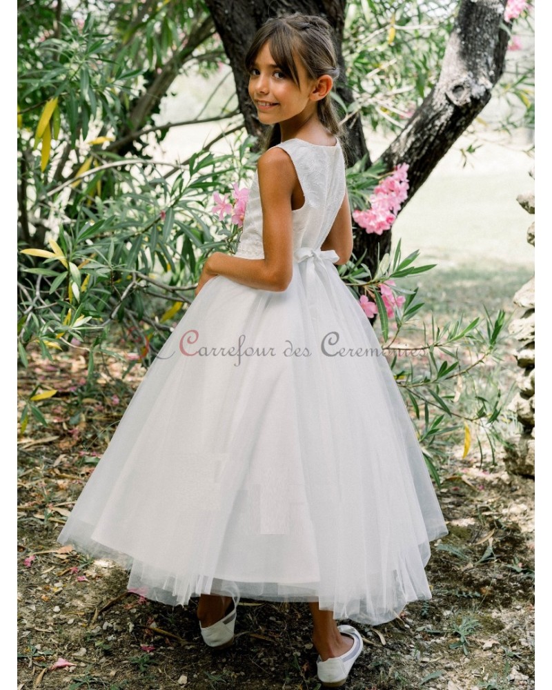 Robe Cérémonie Fillette écrue - Excellence Couture