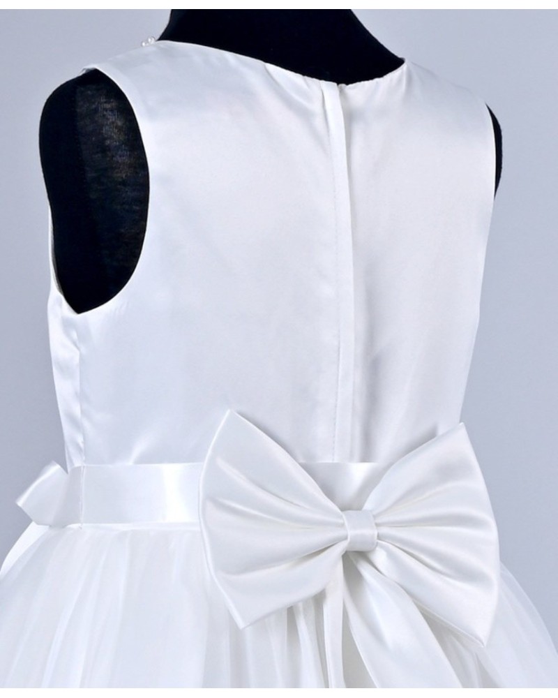 Robe de Communion pour Petite Fille avec Ceinture
